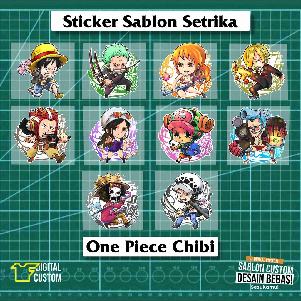Dtf Iron-On Screen Printing Sticker Anime One Piece Luffy Zoro Sanji ...