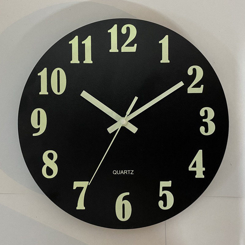 🔥 SG READY STOCK🔥12Inch Luminous Wooden Quartz Wall Clock Home ...