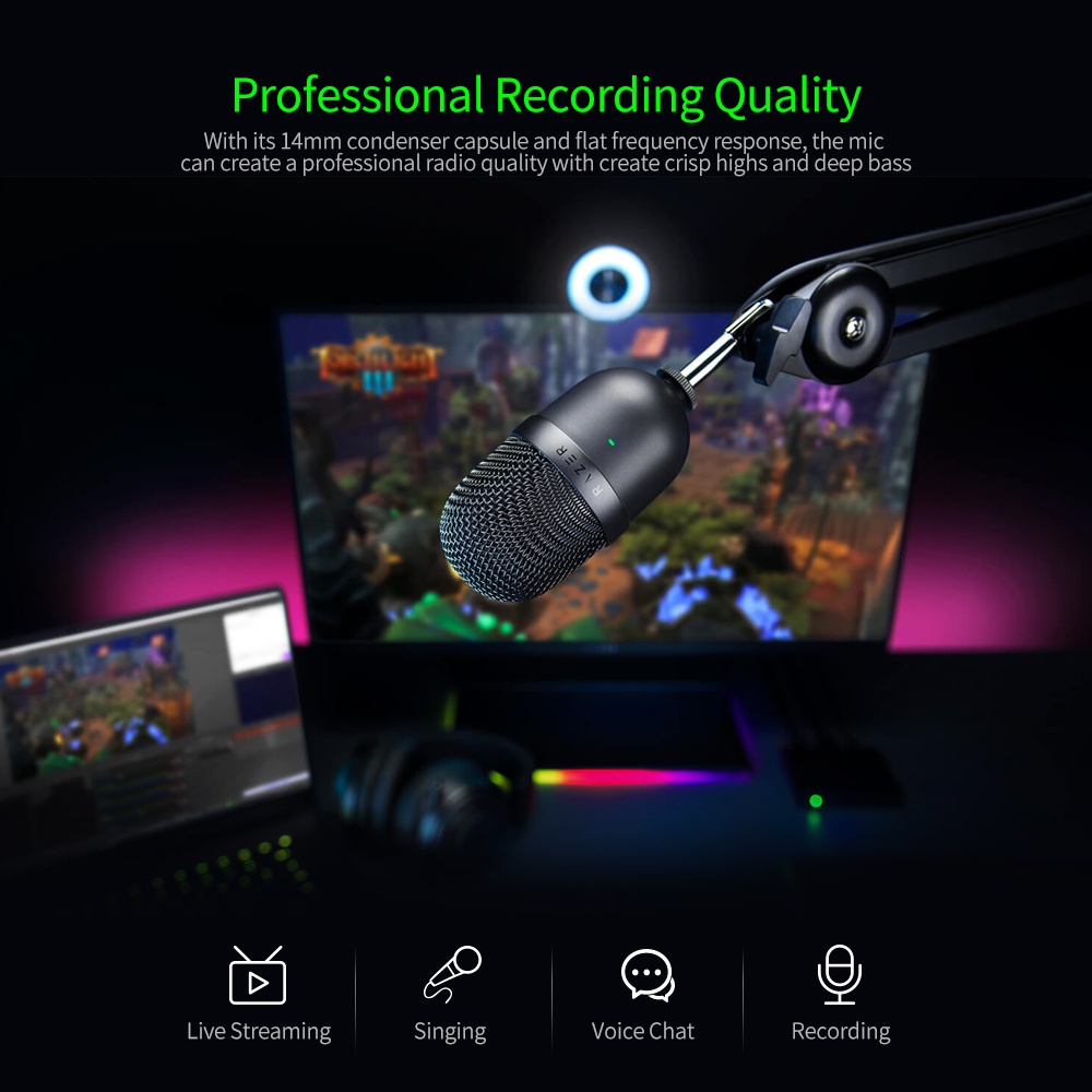 Razer Seiren Mini Microphone USB Microphone Ultra-compact Condenser ...