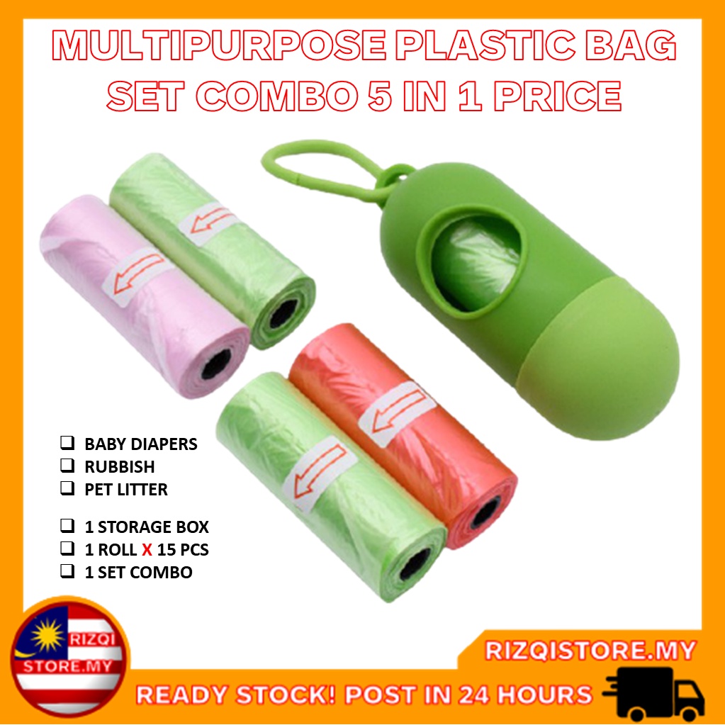 Plastik Sampah Kecil Disposable Plastic Bag Portable Diaper Dispenser ...