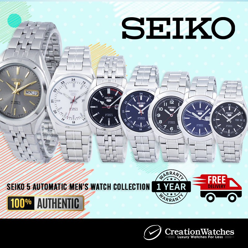 Seiko 5 Automatic Japan Made Men's Watch Collection SNKL19J1, SNK559J1 ...