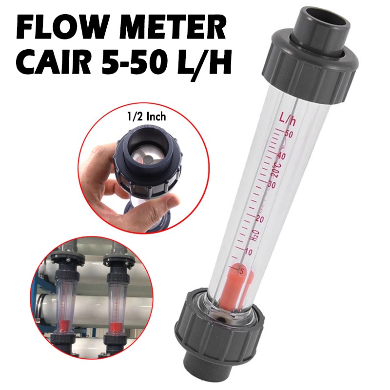 Water flowmeter liquid rotameter 5 - 50 LpH liquid flowmeter 50 L/H ...