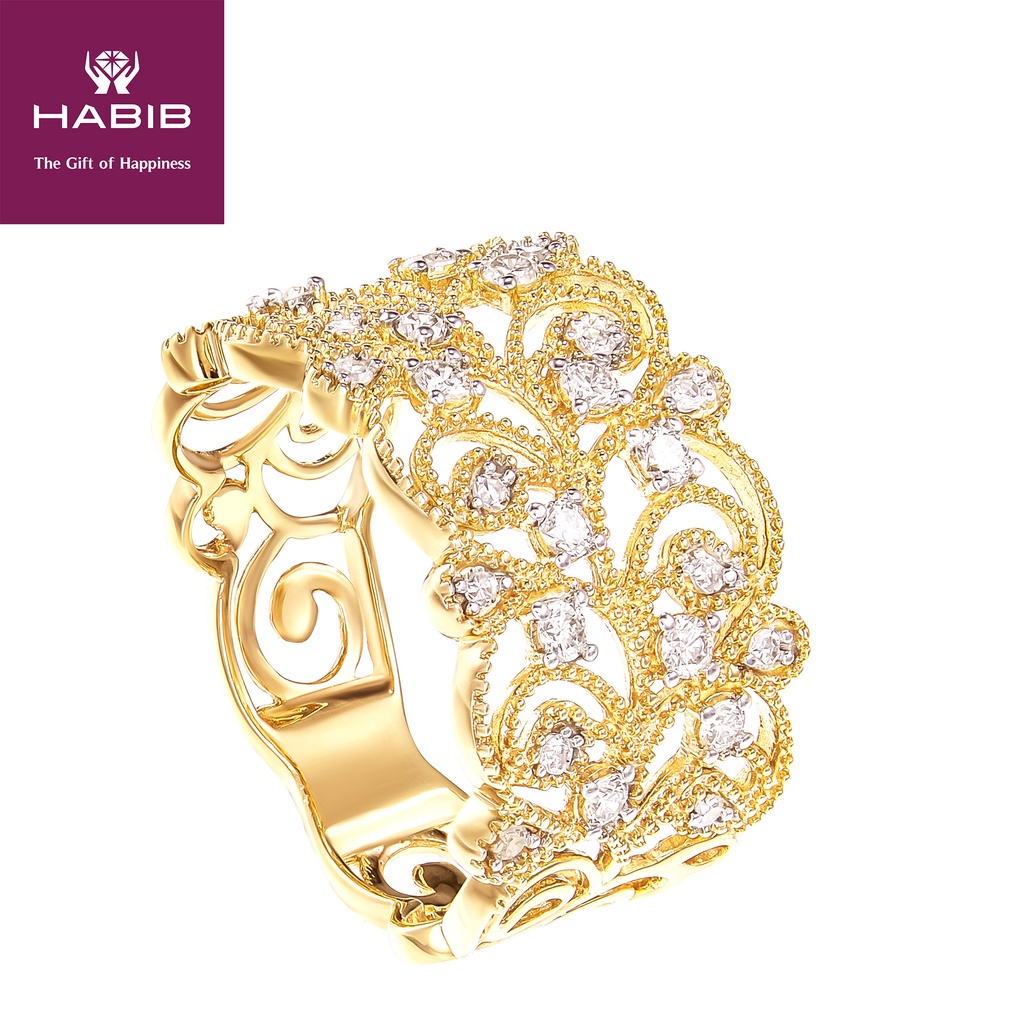 HABIB Diamond Ring in 375/9K Yellow Gold 259720121(YG) | Shopee Singapore
