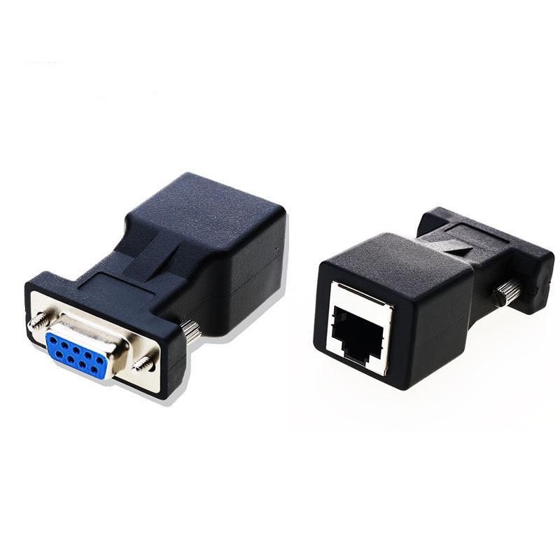 Db9 Rs232 female To Rj45 Female Adapter Com Port To Lan Ethernet Port ...