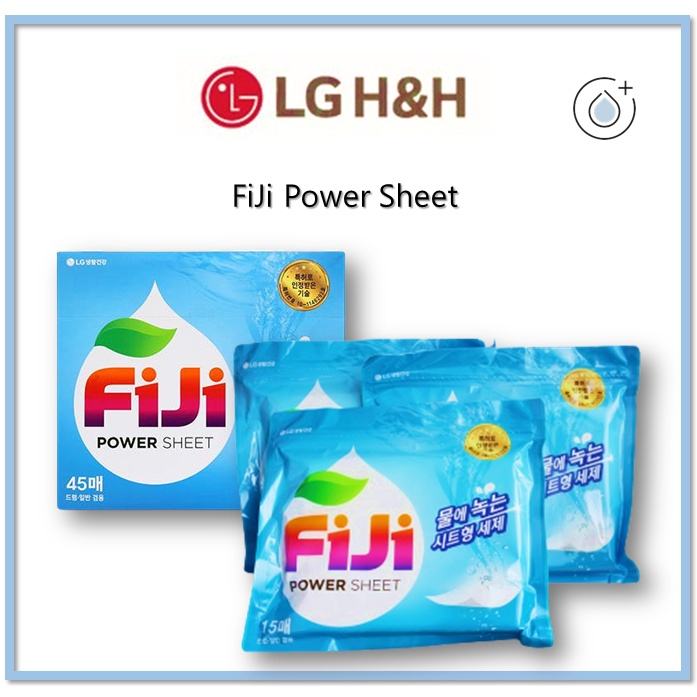 [LG H&H] FiJi Power Sheet Fresh FiJi, Washing paper for laundry 15 ...