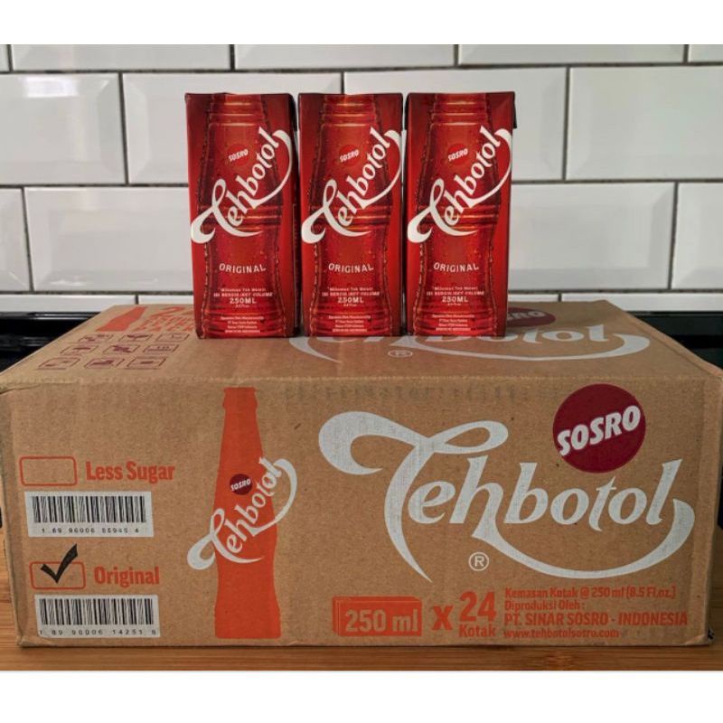Teh botol sosro original 250 ml-24pcs per carton | Shopee Singapore