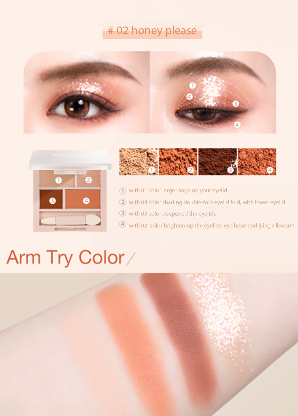 Unny Club Official 4 Colors Eyeshadow Makeup Palette Eyeshadow Palette ...