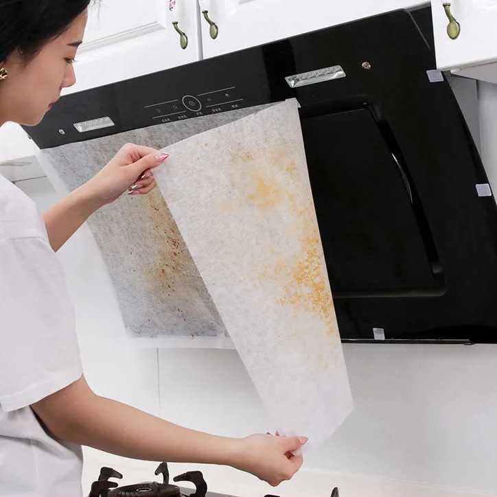 ⚡SG HOT SALE⚡ 12pcs Kitchen Oil Filter Paper Absorbing Paper Anti Oil ...