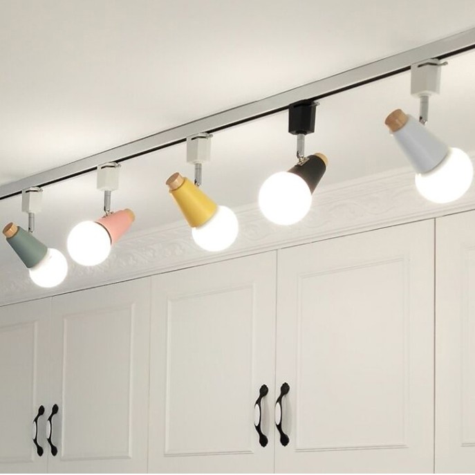 U Lighting Nordic Macaron color home track light creative personality ...