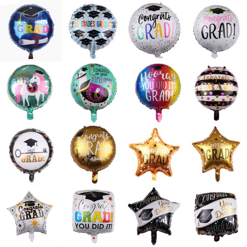 18 Inch Happy Graduation Balloons Congrats Great Aluminum Foil Balloon ...