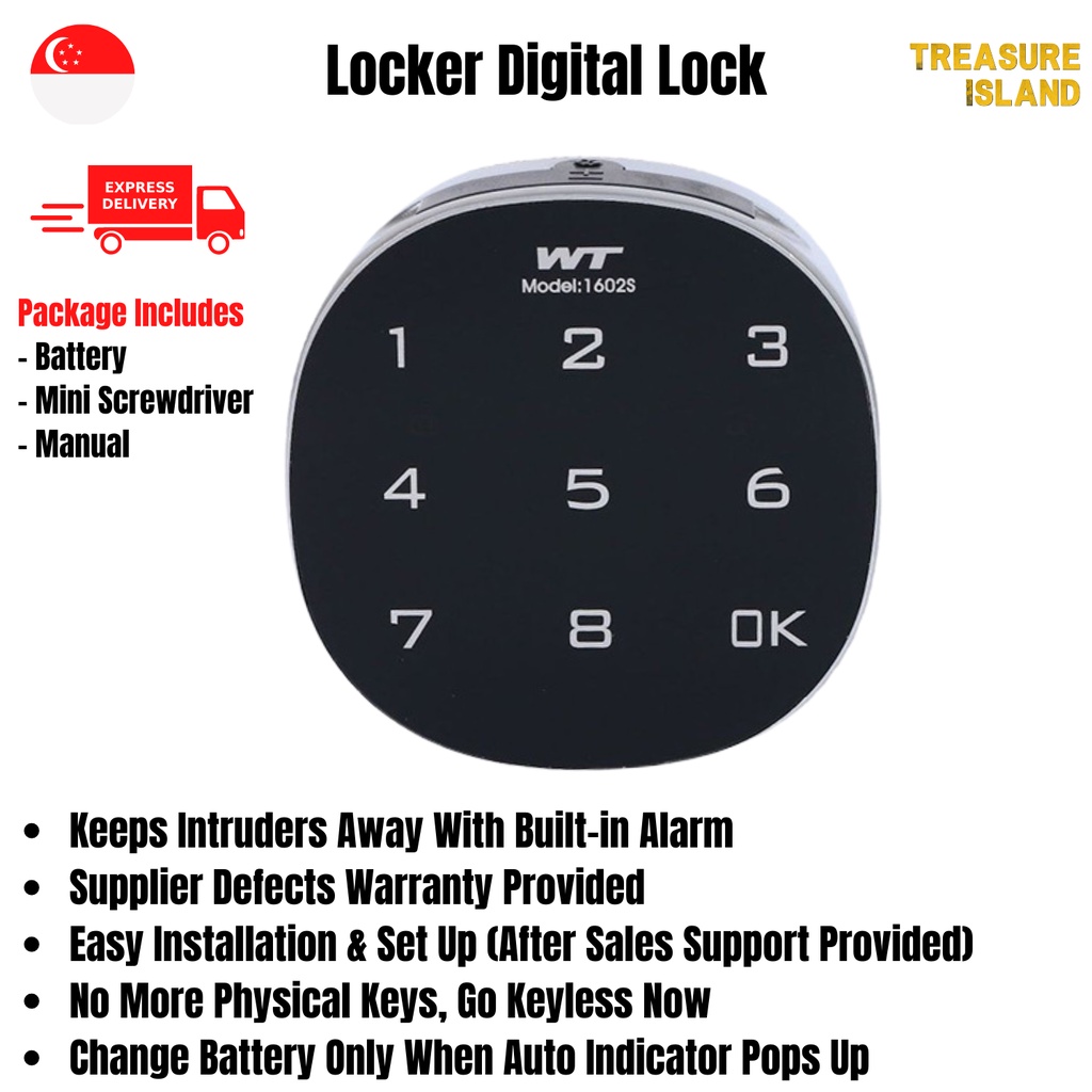 SG Ready Stock 🎁 Locker Digital Lock / Drawer Digital Lock / Electronic ...