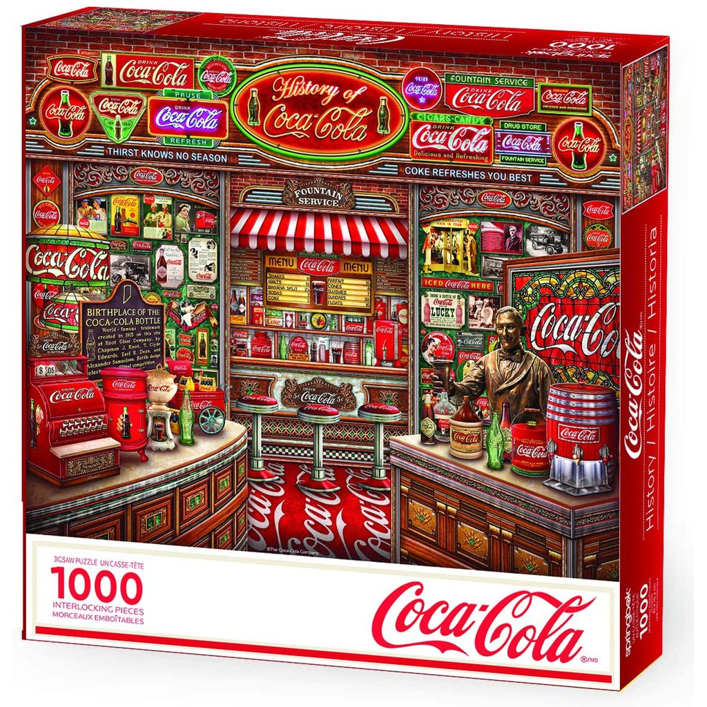 Coca Cola U.s. Imported Springbok 1,000 Pieces Coca-Cola History Puzzle ...
