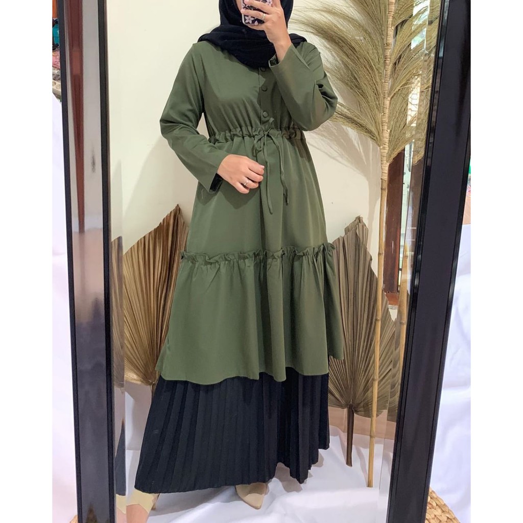 HITAM Gamis emery maxi latest gamis Women's tunic tunic teenage gamis ...