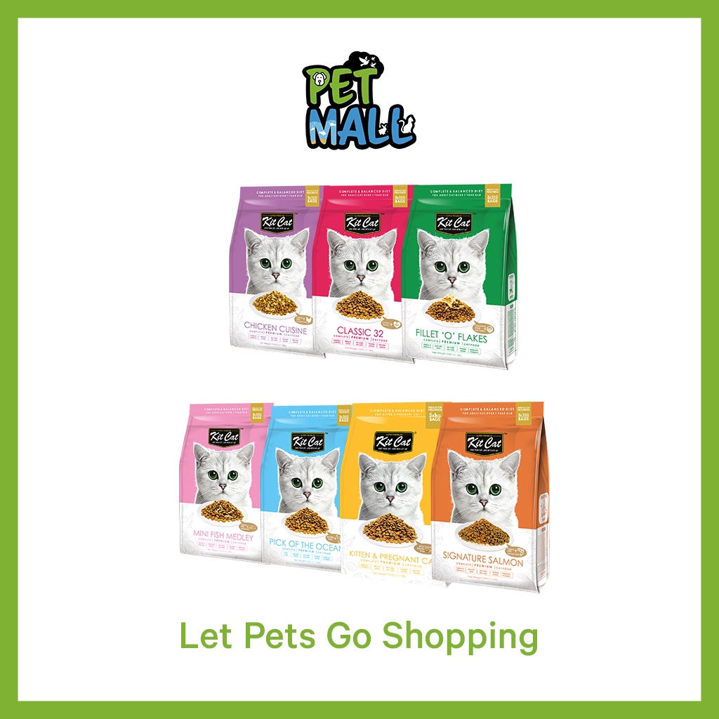 Kit Cat Premium Cat Dry Foods 5kg (1kg x 5 bags) [7 Flavors] | Shopee ...