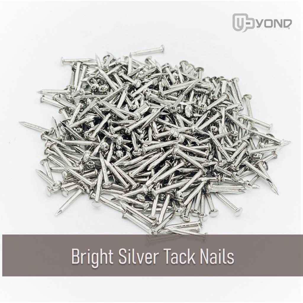 Silver (Bright/Black) Colour Tack Nails, Brads, Escutcheon Pins, Tiny ...