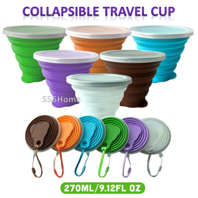 Travel Collapsible Cup / Foldable Drink Mug / Portable Fold Collapse ...