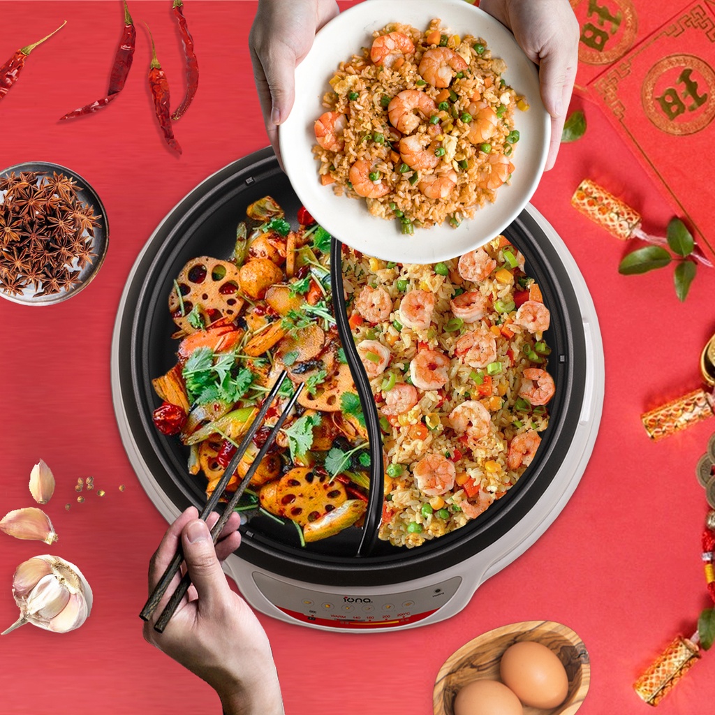 IONA 5L Dual Steamboat Pot Yuan Yang Hotpot Electric Cooker 鸳鸯火鍋 ...