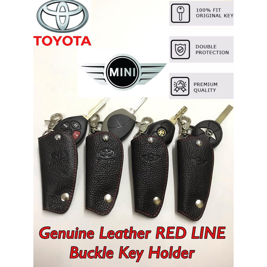 Leather Car Key Holder for Toyota and Mini 5002-3 Key Organizer, Car ...
