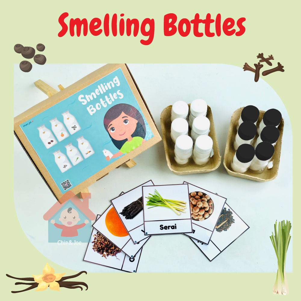 Smelling Bottles Sensory Play Montessori Olfactory Aroma Bottle ...
