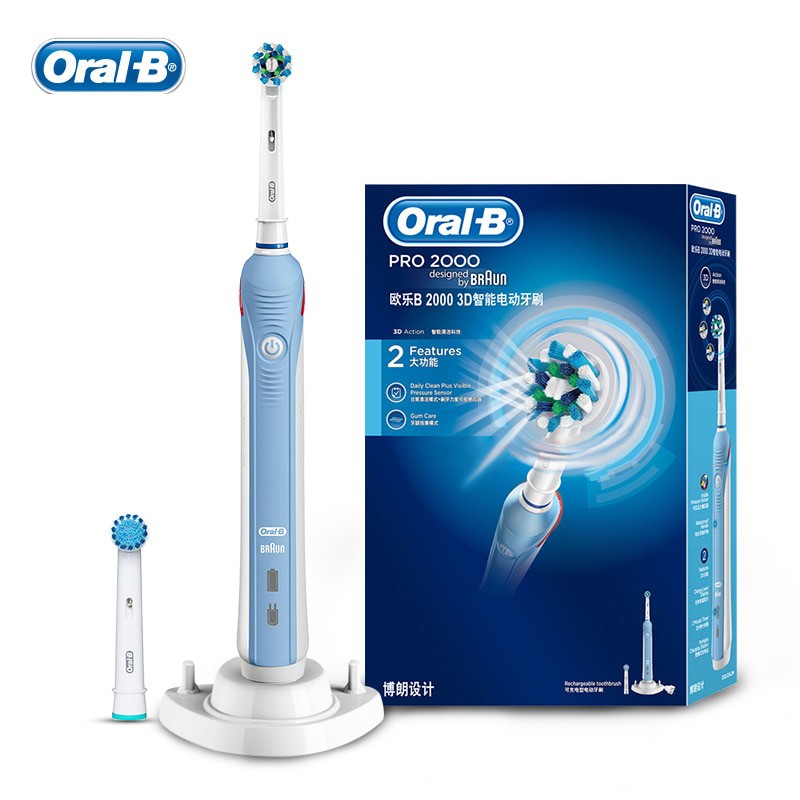 Oral-B Pro 2000 Electric Toothbrush Rechargeable Powered By Braun With One Year Warranty ...
