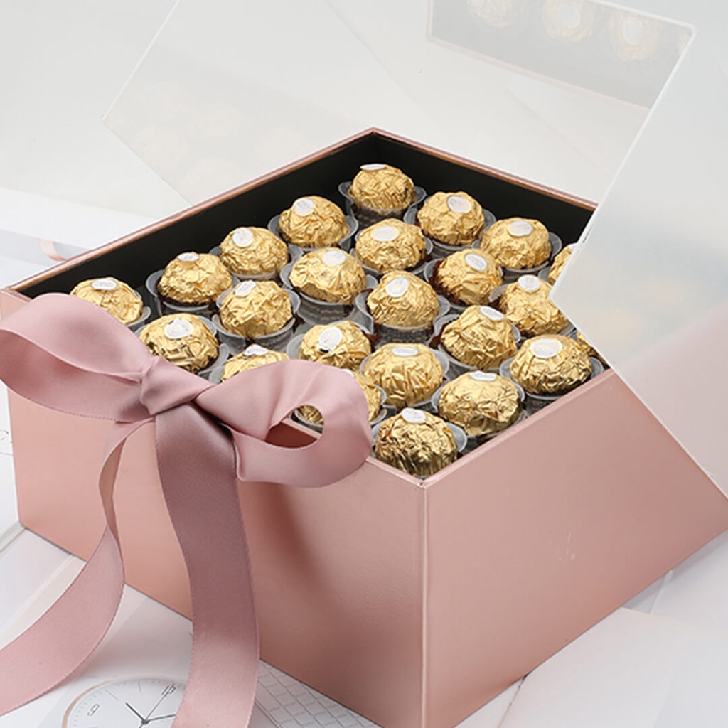 50pcs/100pcs Ferrero Rocher PET Plastic Holder For Bouquet Flower ...