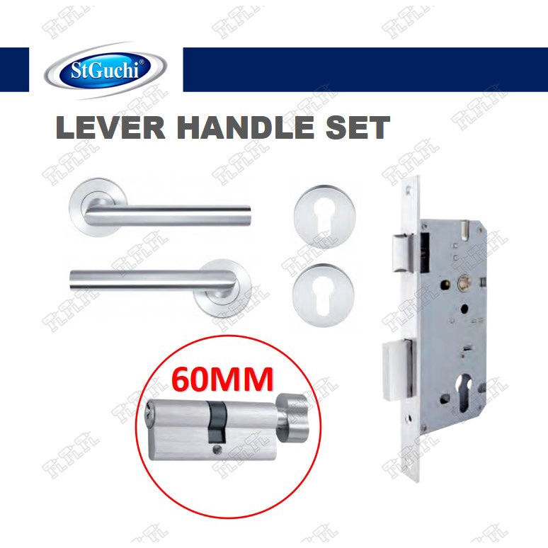 St Guchi SGLHR-2104 Lever Handle Mortise Lock Cylinder Door Lock ...