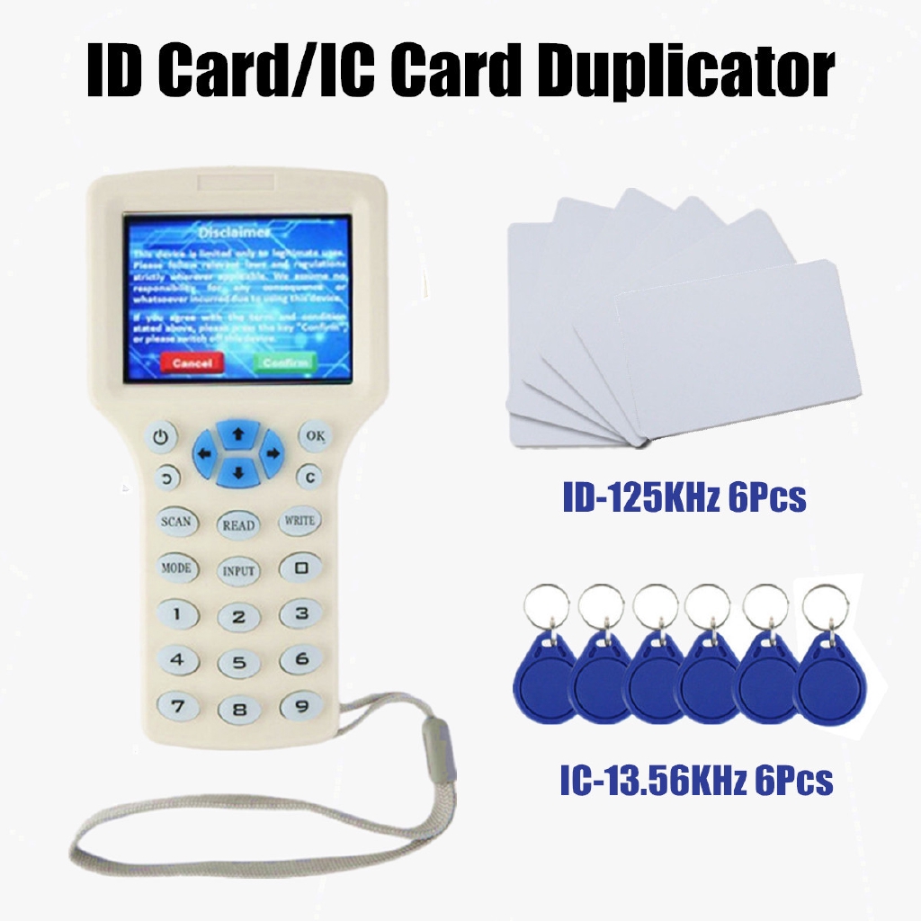 IC Card Reader Writer With 6 Keyfbob & 6 Card / 10 Frequency RFID Copy ...