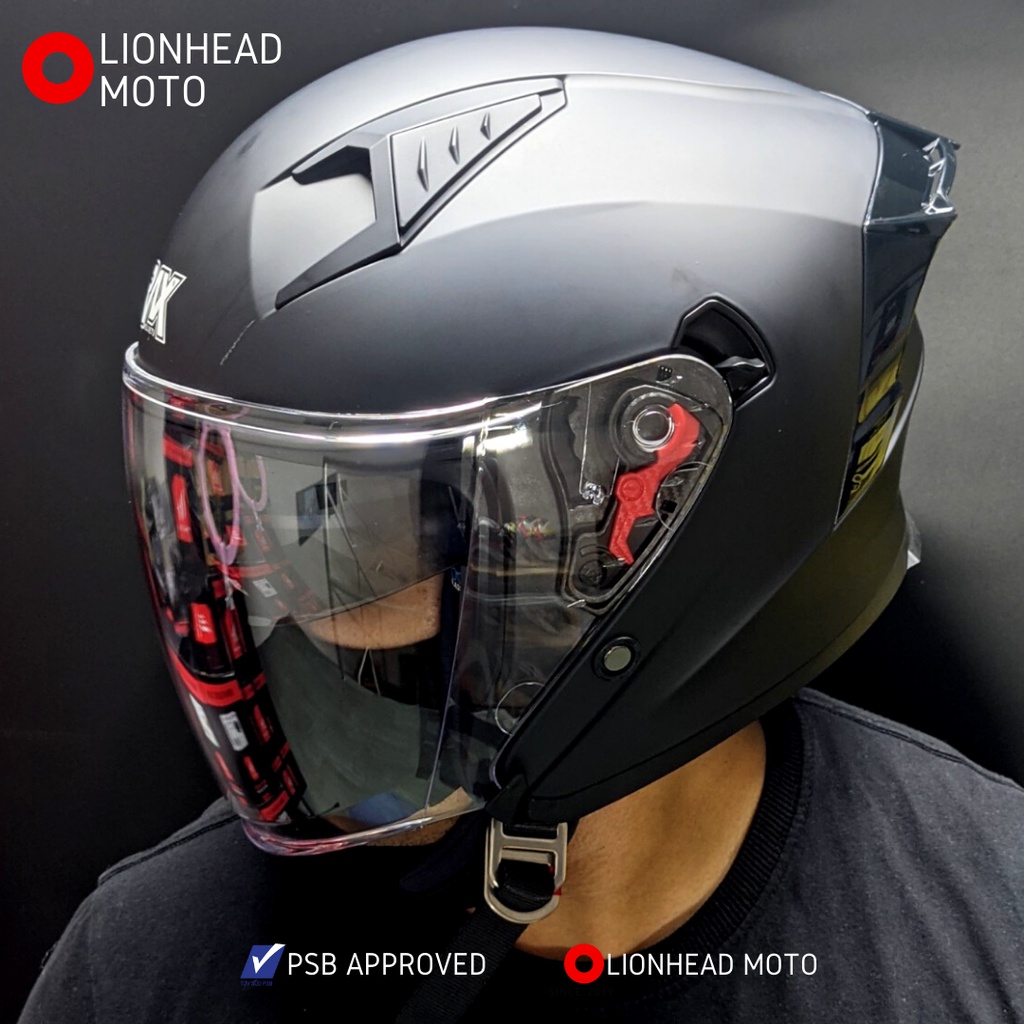 TRAX MOTORCYCLE HELMET TZ301 MATTE BLACK PSB APPROVED | Shopee Singapore