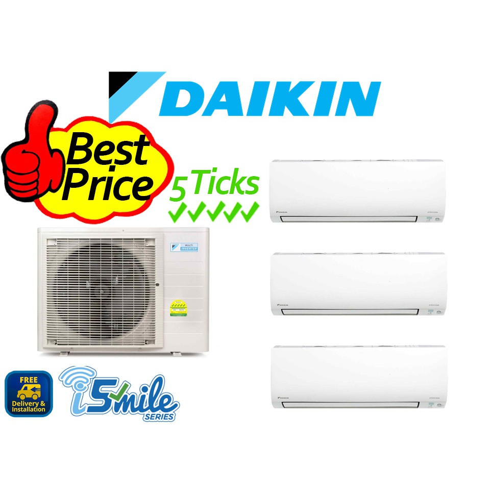 Daikin iSmile series aircon with Built-In WIFI System 3 AC (With ...