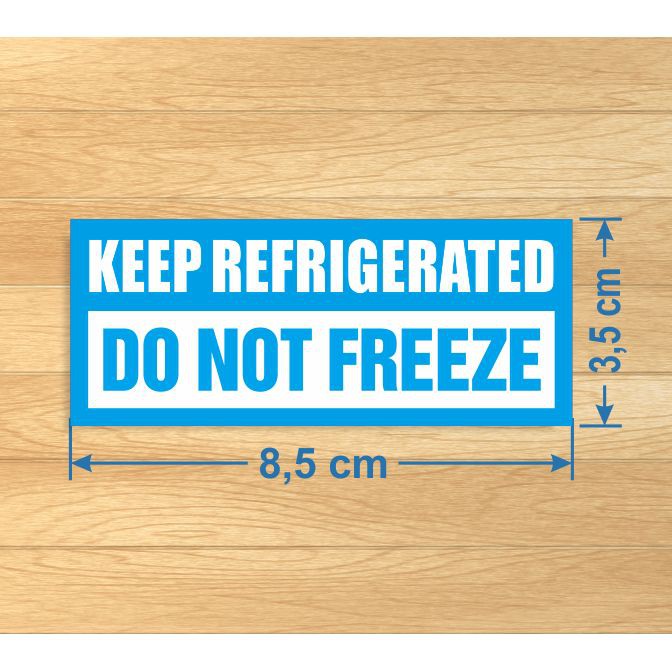 Keep Refrigerated Do Not Freeze Sticker 8.5 x 3.5 cm (1 Pack / 100 pcs ...