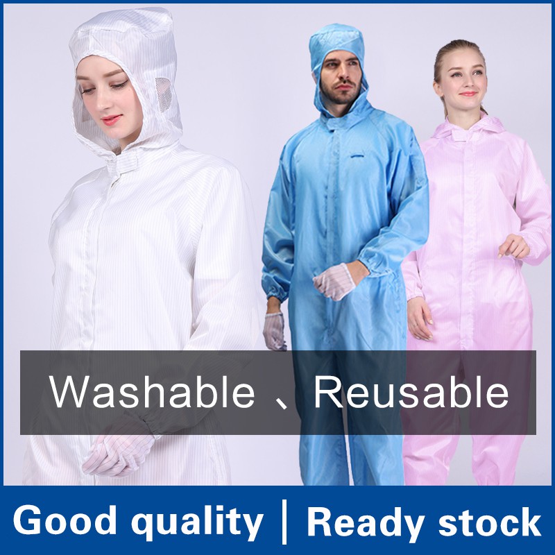 Overall Jumpsuit Coverall ESD PPE Suit Washable Reusable Anti Static ...