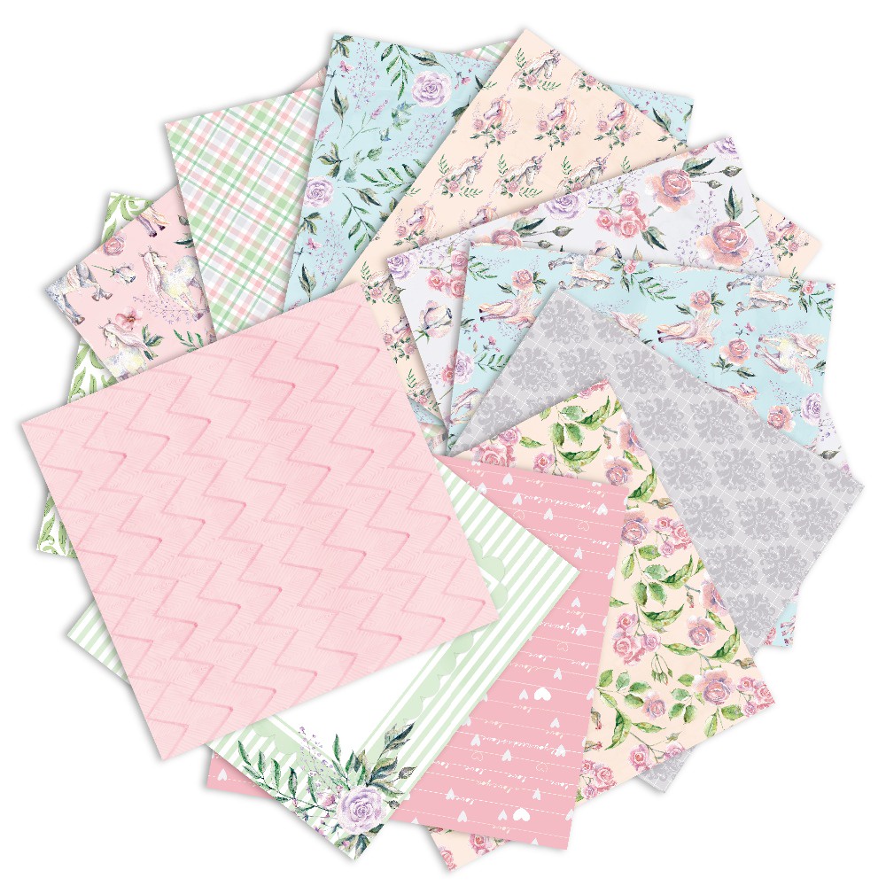 Paper Pack 6"x6" WIth you 12 sheet Art Background Paper Card Making DIY Scrapbook Paper Craft ...
