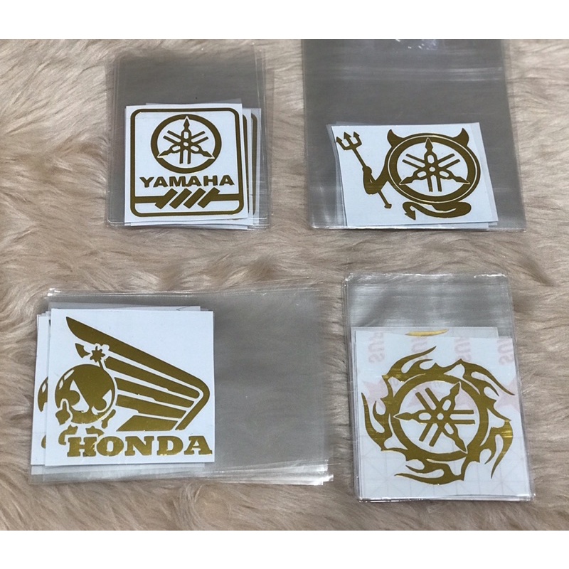 Honda Yamaha logo Gold Stickers | Shopee Singapore