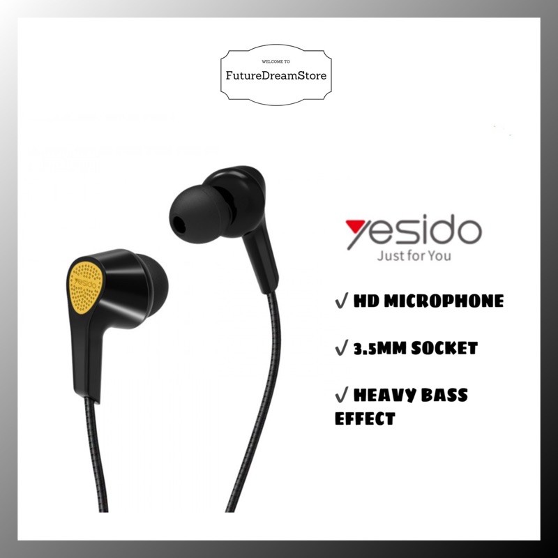 YESIDO YH-25 Earphone (Heavy Bass) | Shopee Singapore