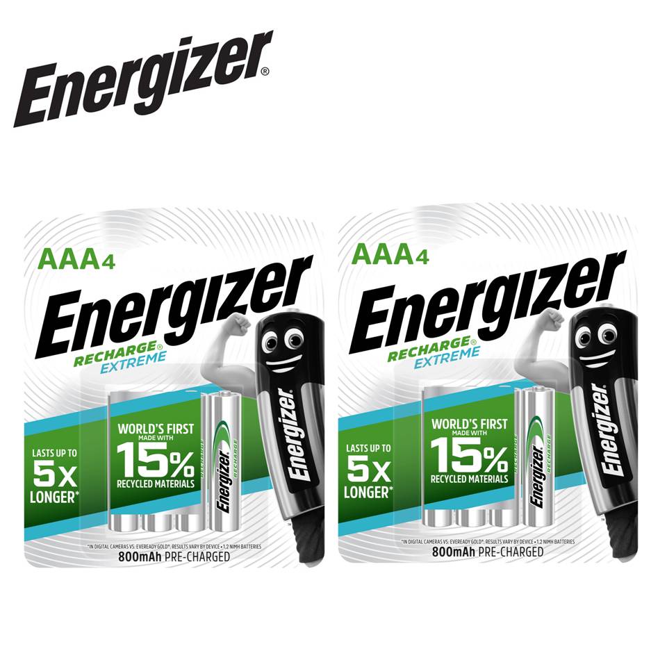 Energizer Recharge Extreme AAA 4s Batteries (Bundle of 2) | Shopee ...