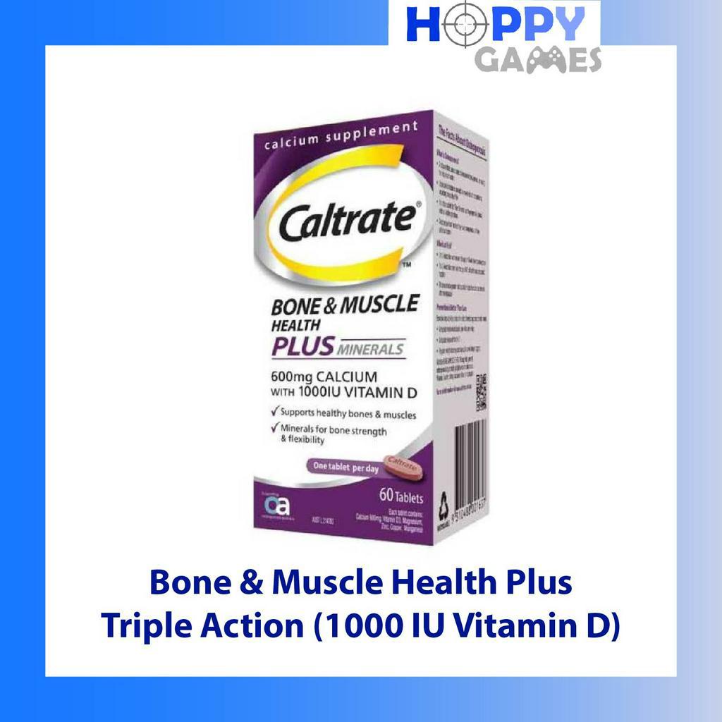 Caltrate Bone and Muscle Health Plus Triple Action Calcium + 1000IU ...