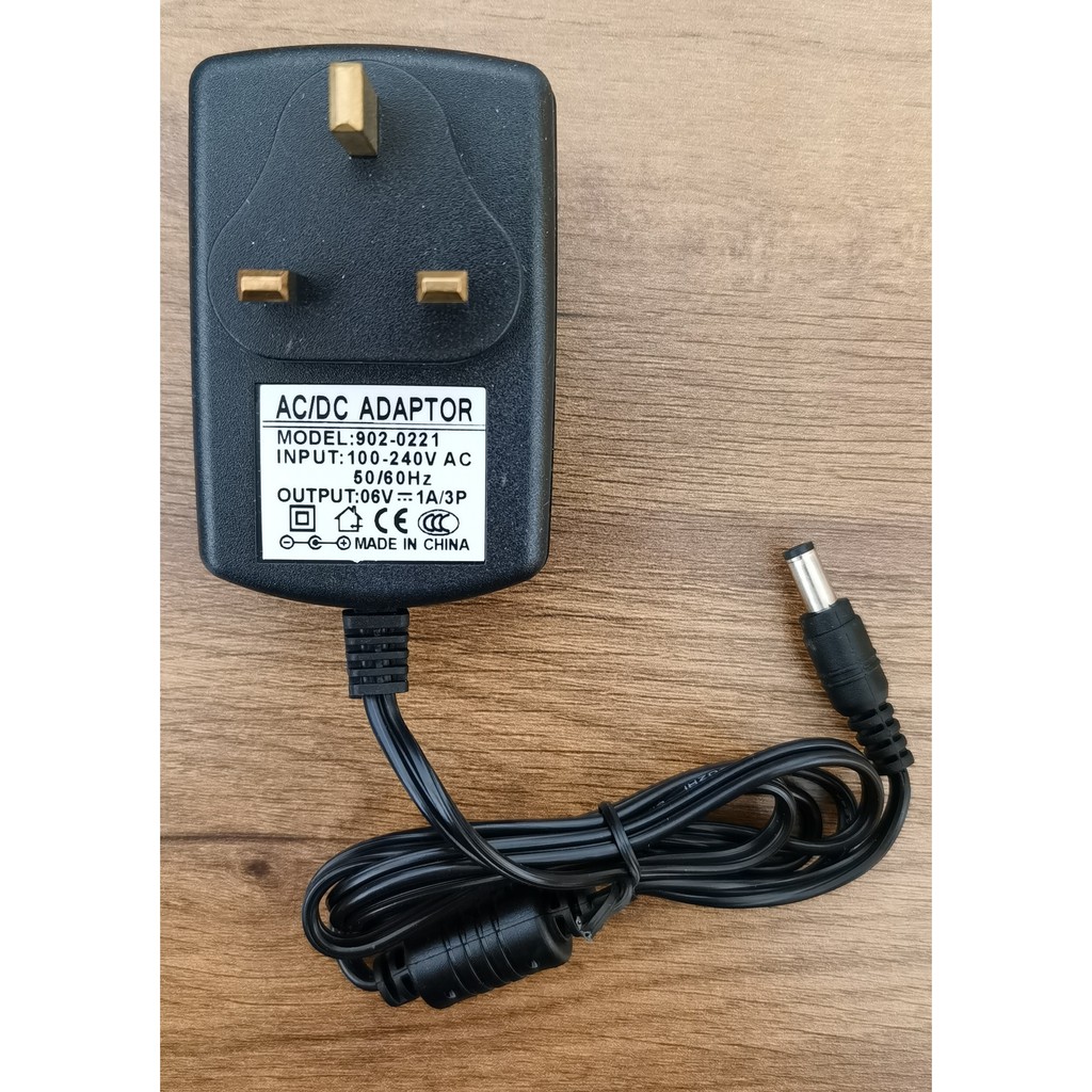 AC TO DC 6V 1A POWER ADAPTER ADAPTOR, 3 PIN SWITCHING POWER SUPPLY (902 ...