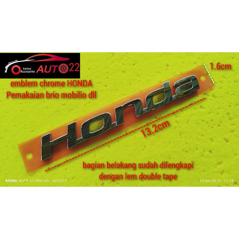 Honda emblem with HONDA writing, original HONDA logo | Shopee Singapore