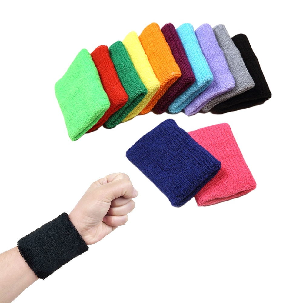 [New#]Sports Wristband Sweatbands Moisture Wicking Athletic Cotton ...