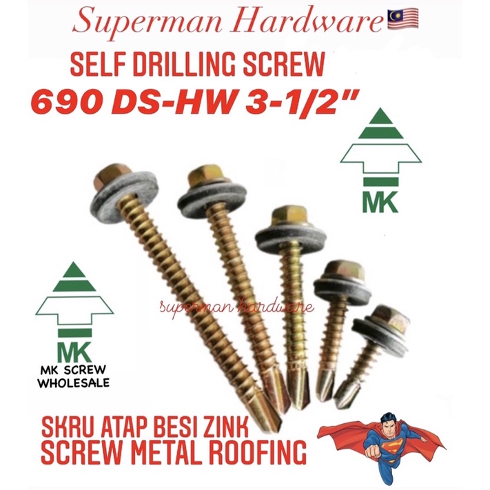 3-1/2” 690 DS-HW MK SELF DRILLING SCREW DS-HW SCREW AWNING METAL DECK ...