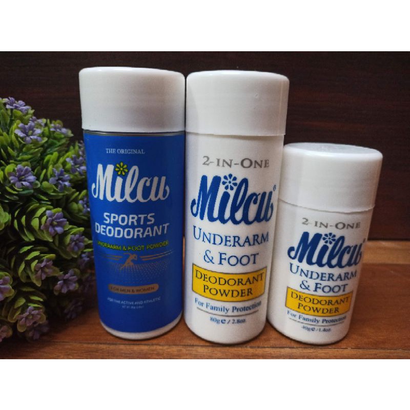 2 in One Milcu Underarm and Foot Deodorant Powder/Milcu Sports ...