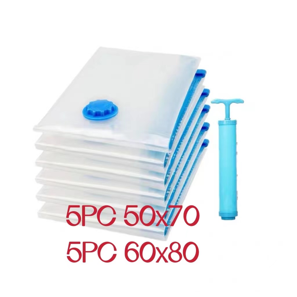 Vacuum Bag Pack Sealer Packing Storage Plastic Seal Compression Clothes ...