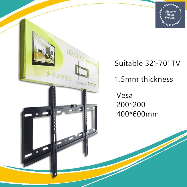 Universal Slimed wall mounted Fixed TV bracket for 32 to 75 inch tv ...