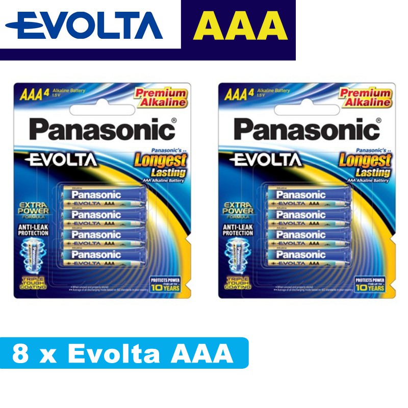 4 x Panasonic Evolta AA AAA Batteries - Long lasting Premium Alkaline 1.5v | Shopee Singapore
