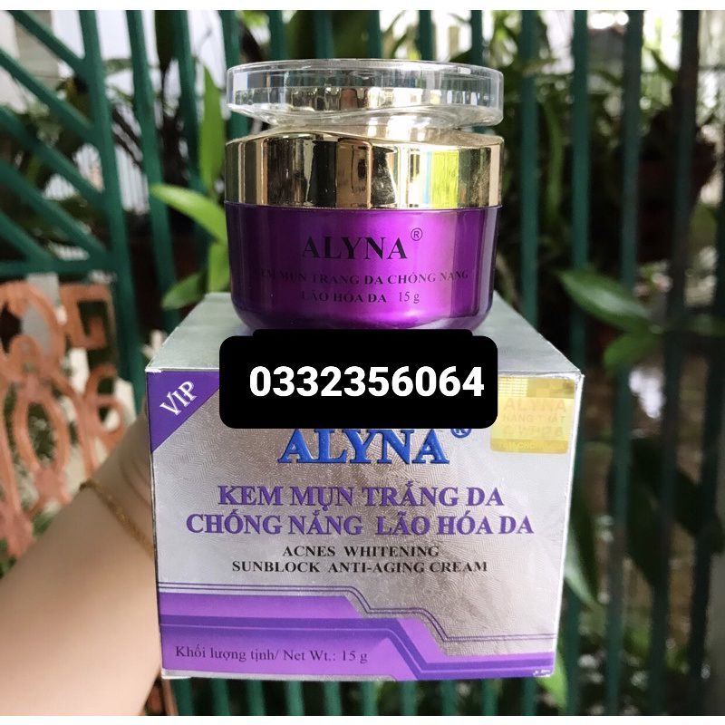 Alyna acne whitening sunscreen anti-aging cream 15g | Shopee Singapore