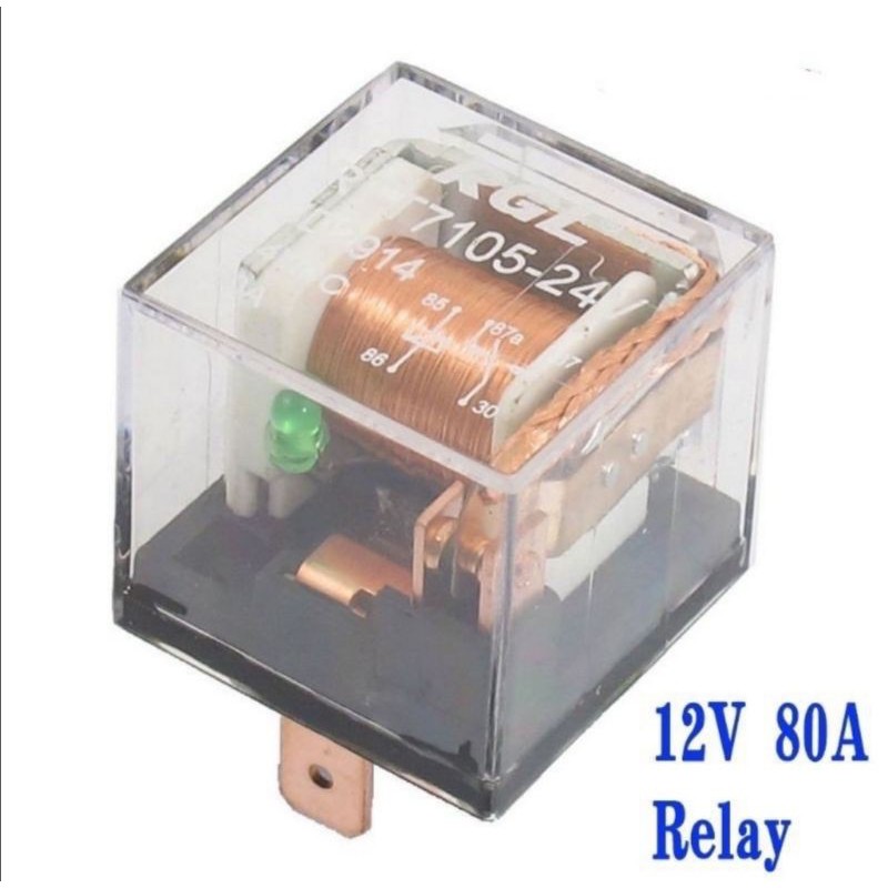 Max 80 Car 12V 80A 5 PIN Relay Transparent Relay 1pcs | Shopee Singapore