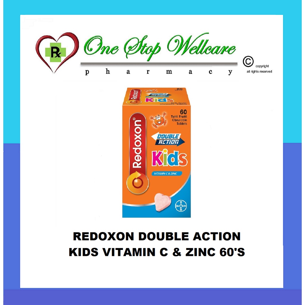 REDOXON DOUBLE ACTION KIDS VITAMIN C AND ZINC CHEWABLE 60'S TABS (EXP ...