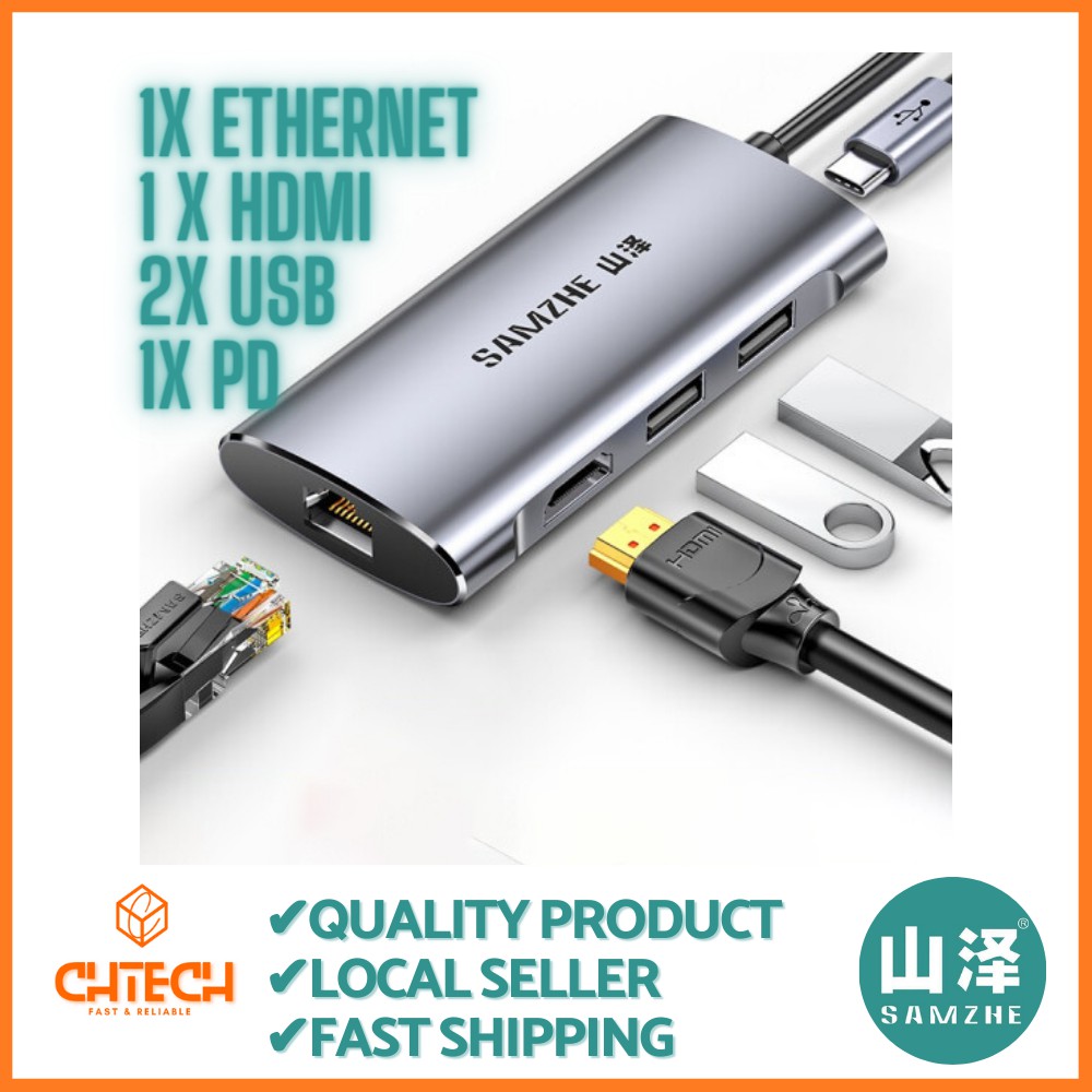 SAMZHE 5 in 1 multi functional Type C USB HUB| PD3.0 Charging | HDMI ...