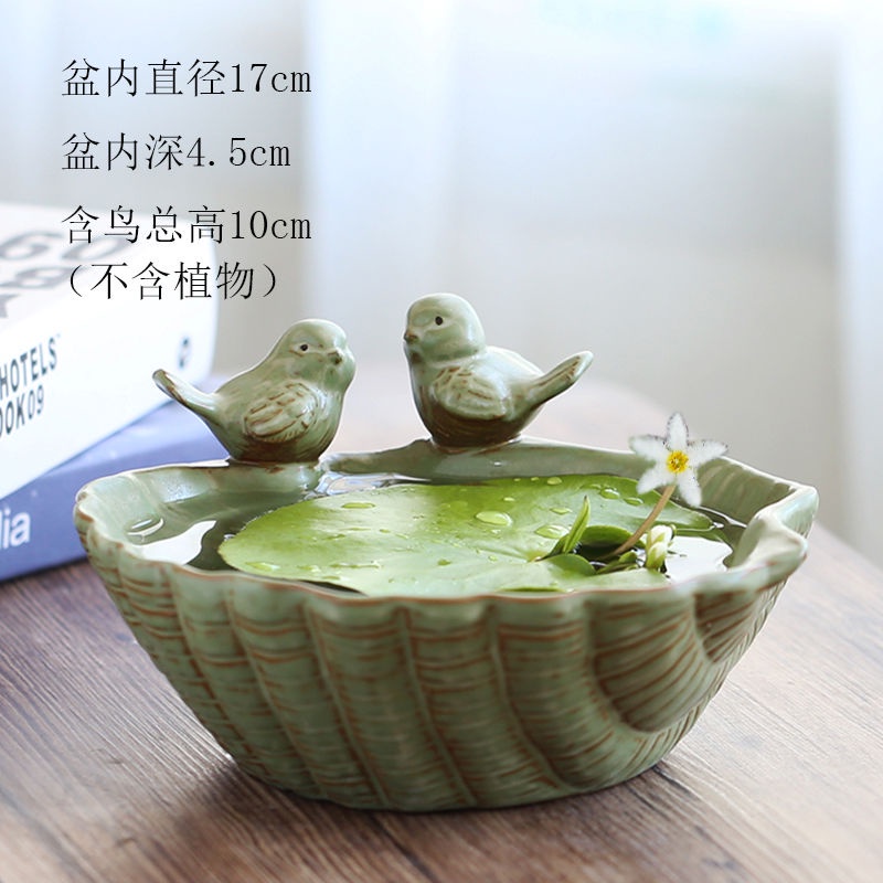 Large-caliber ceramic flowerpot, large water tank, lotus pot, lily bowl ...