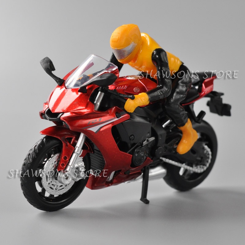 1:18 Scale Diecast Motorcycle Model Toys Yamaha YZF-R1 Sports Bike ...